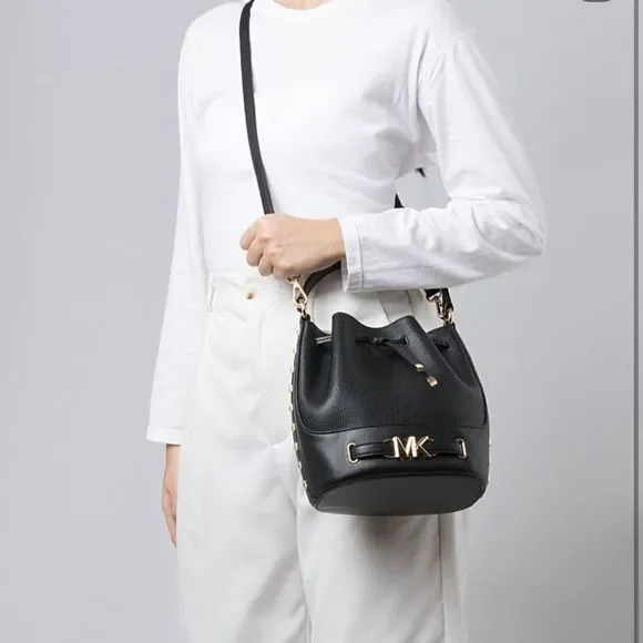 Michael Kors | Bags | Michael Kors Reed Medium Studded Pebbled Leather ...
